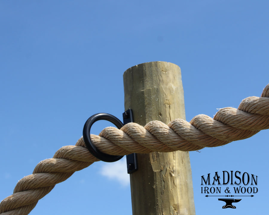 Heavy Duty Rope Fence Bracket | Madison Iron and Wood on www ...