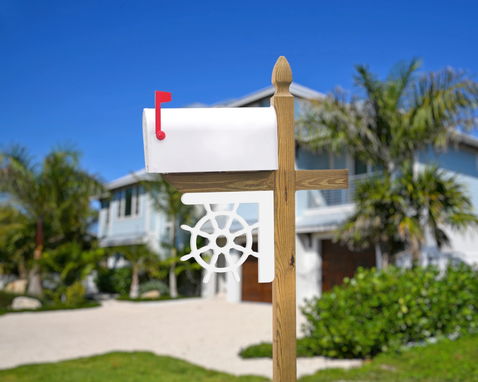 Plastic Ship Wheel Mailbox Bracket, Durable Decorative and Desirable ...