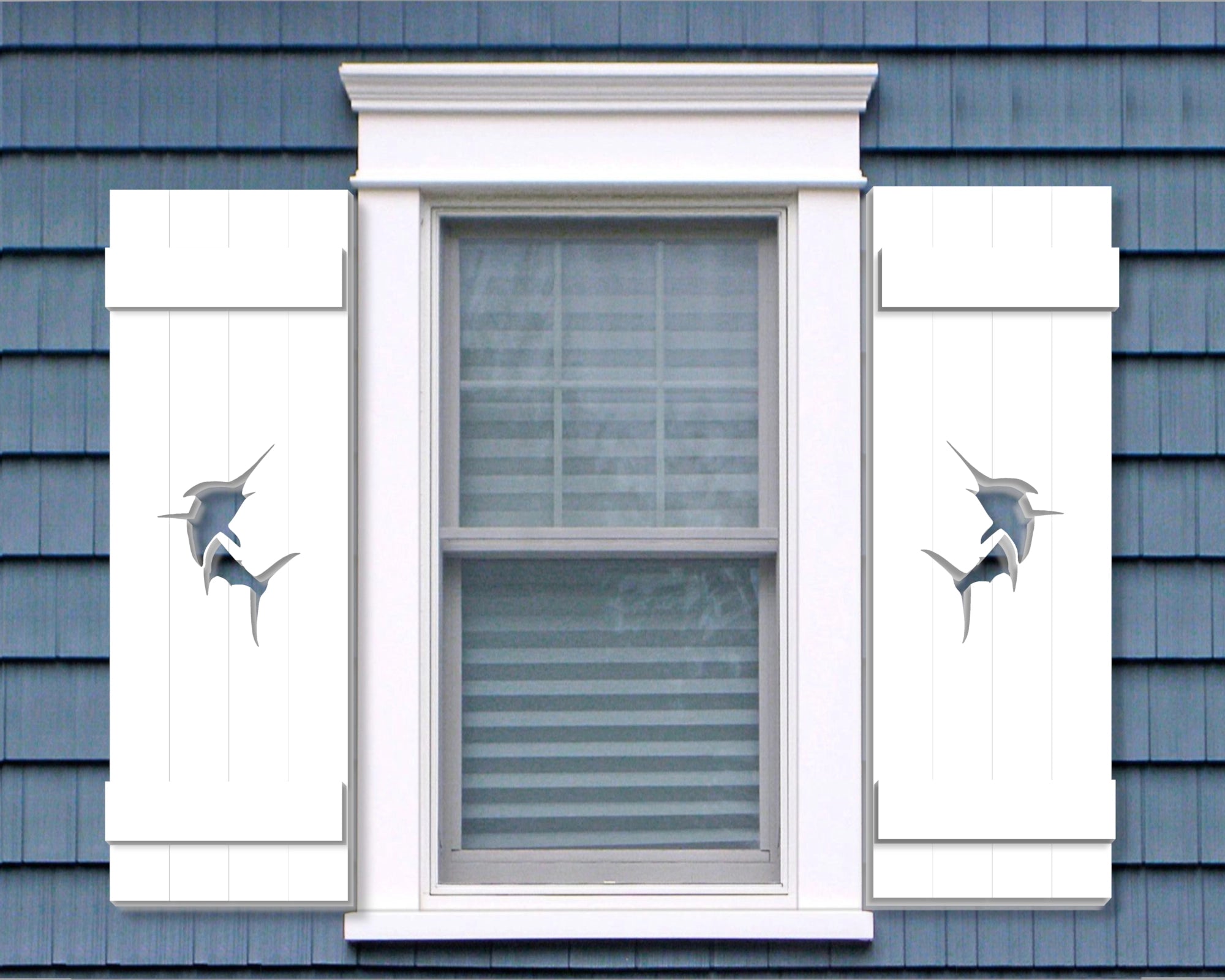 Sword Fish Window Shutters, Durable Decorative and Desirable, Marlin ...