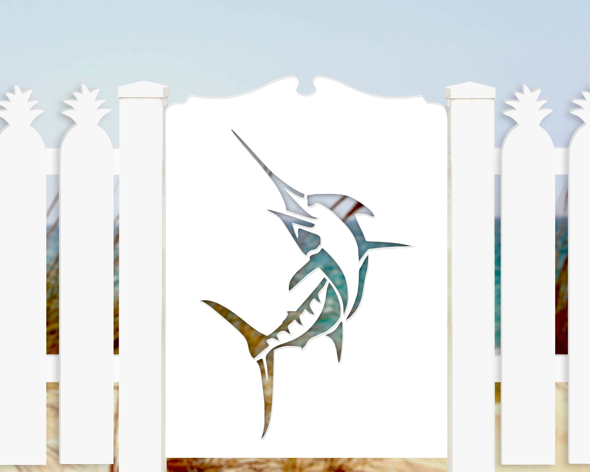 Plastic Nautical Marlin Gate, Durable Decorative and Desirable, marine ...