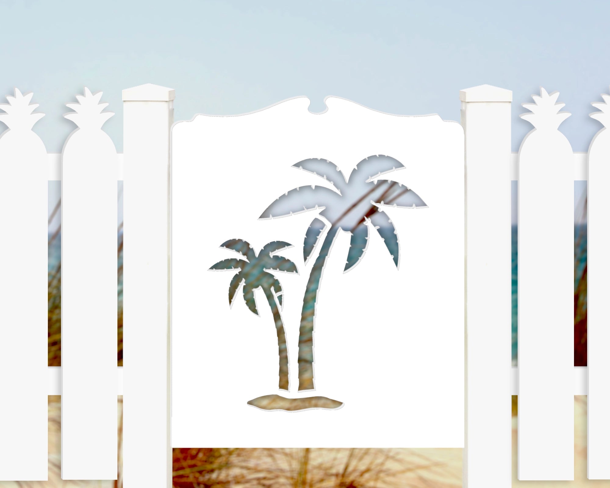 Plastic Nautical Palm Tree Gate, Durable Decorative and Desirable ...
