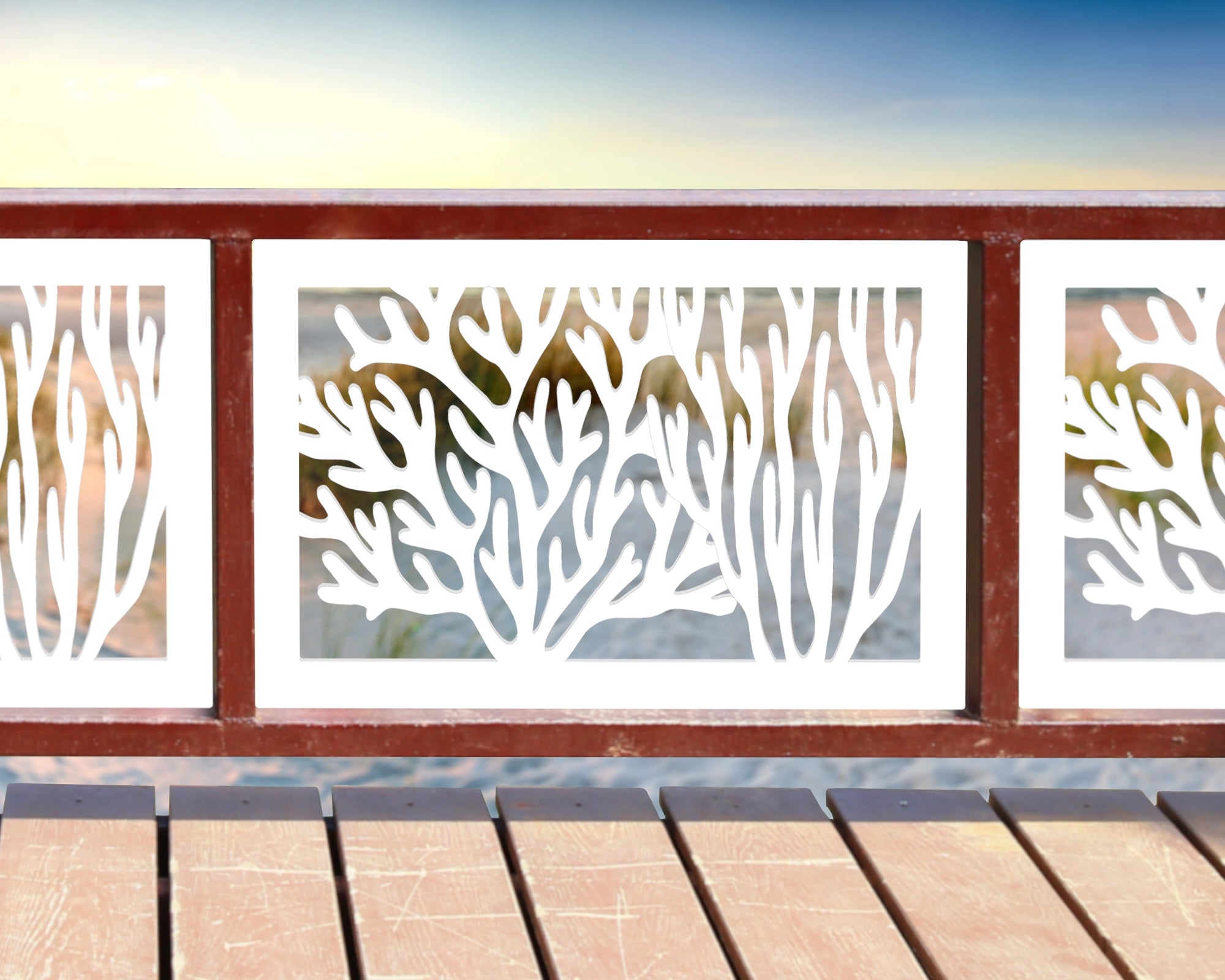 Coral Pattern Fence Panel Insert, Durable Decorative and Desirable ...