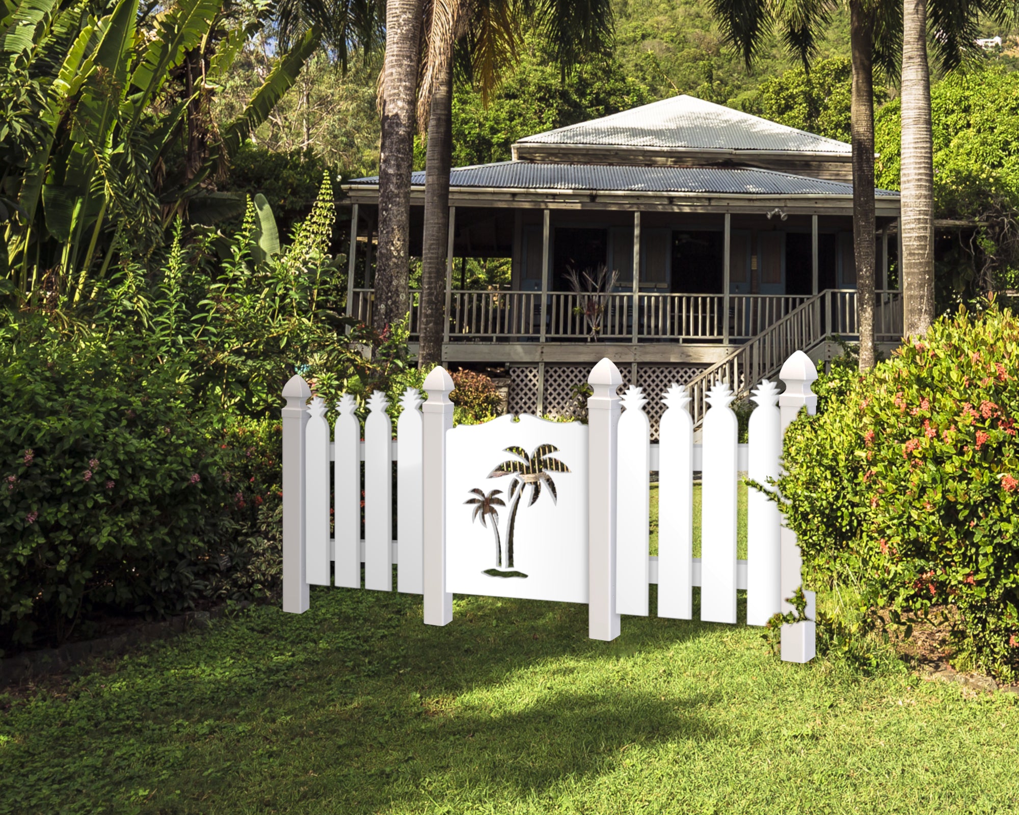 Plastic Nautical Palm Tree Gate, Durable Decorative and Desirable ...